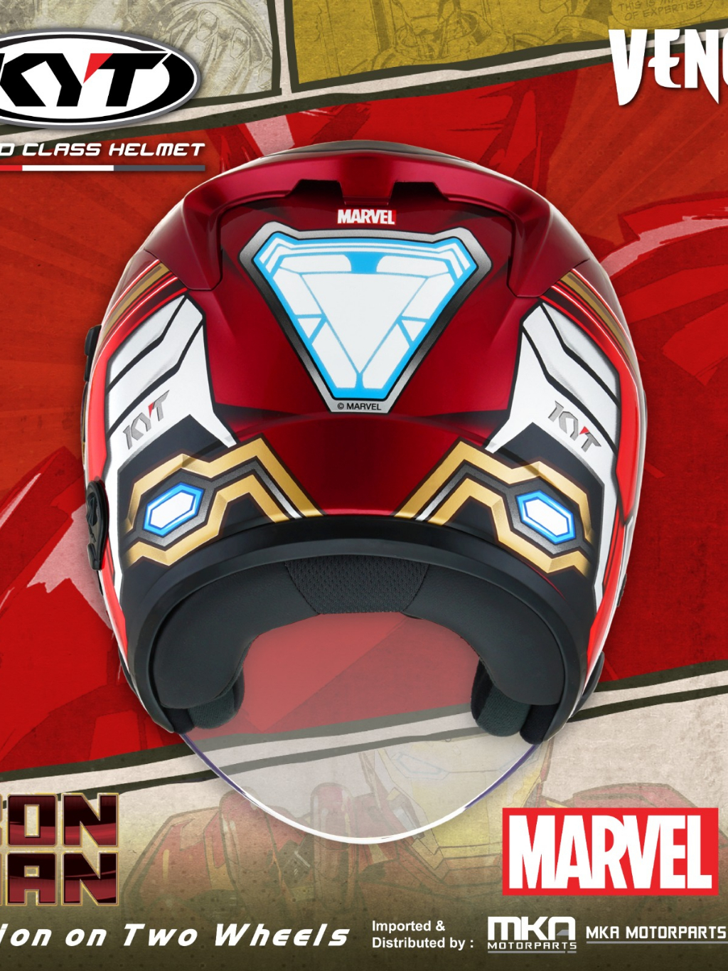 💥‼READY STOCK‼💥KYT VENOM IROM MAN SPECIAL LIMITED EDITION HELMET💥MARVEL ...
