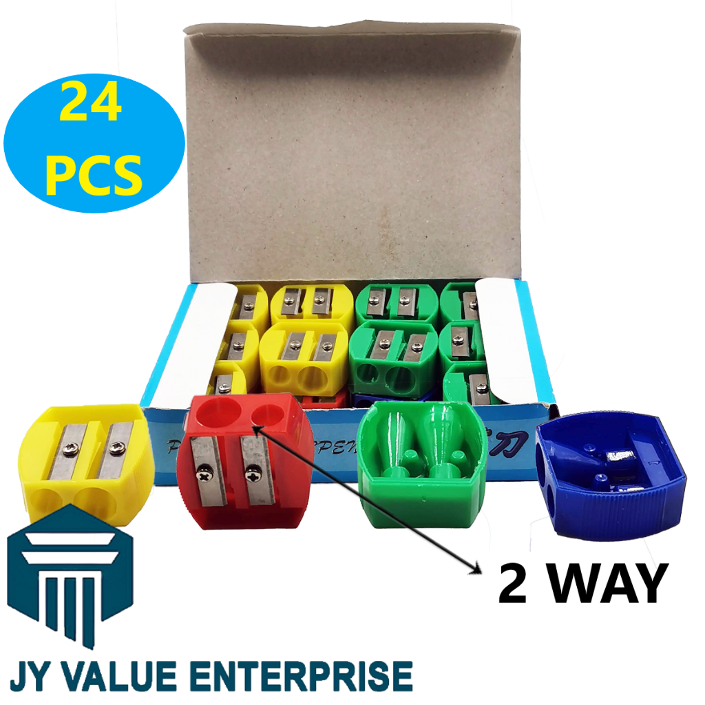 2 Hole Pencil Sharpener (24 pcs/1 Box) | Shopee Malaysia