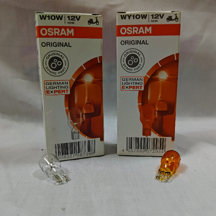 OSRAM ORIGINAL SIGNAL BULB 12V WY10W MENTOL SIGNAL EX5 / LC135 / WAVE ...