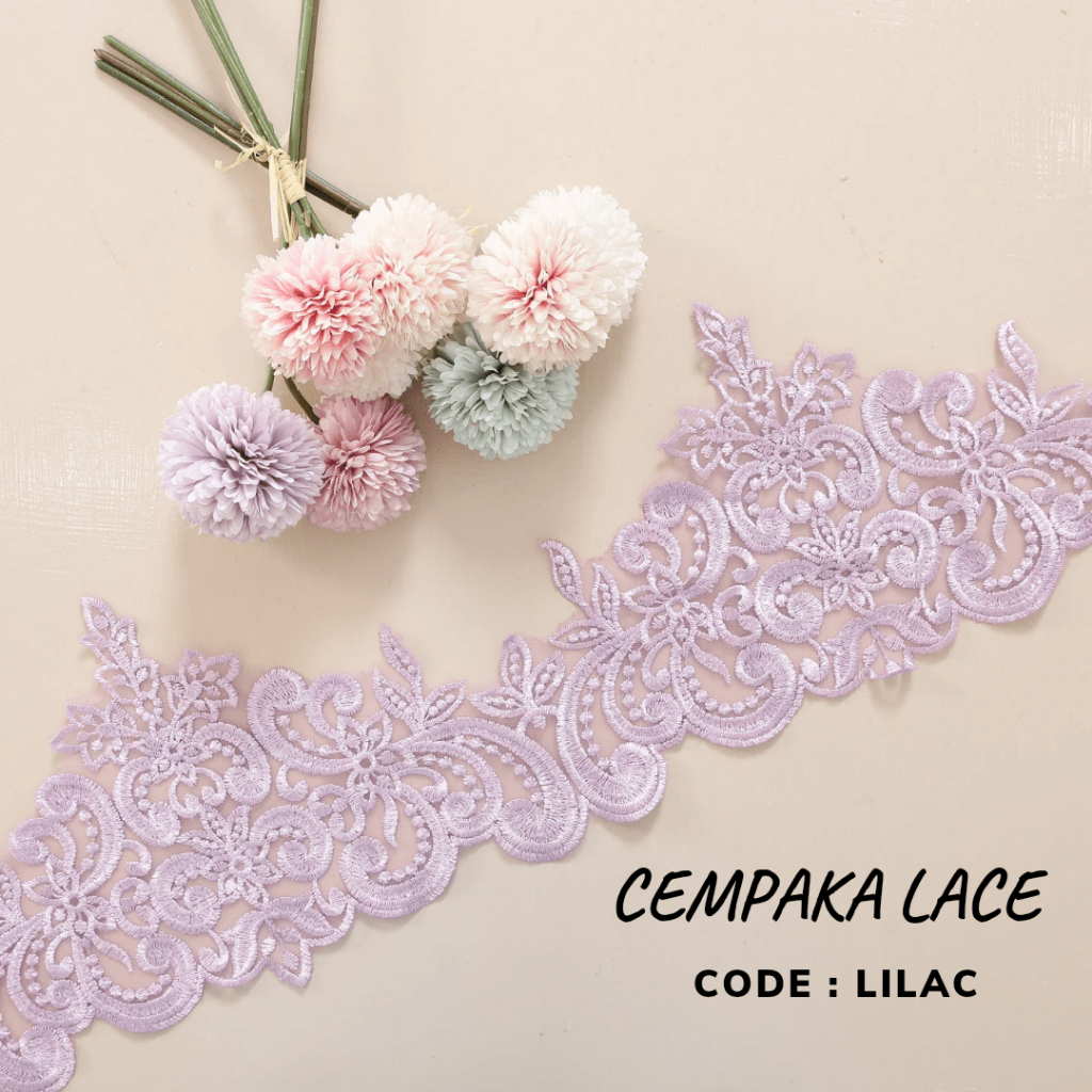 CEMPAKA BORDER LACE SULAM SIMPLE KEMAS TINGGI MANIK CANTIK SESUAI UNTUK ...