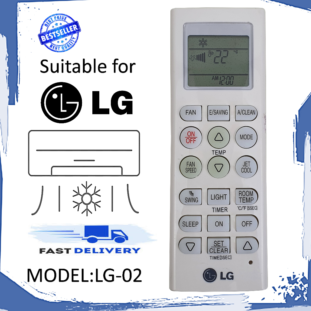 BEST QUALITY LGI Aircond Remote Control MODEL LG-02 | Shopee Malaysia