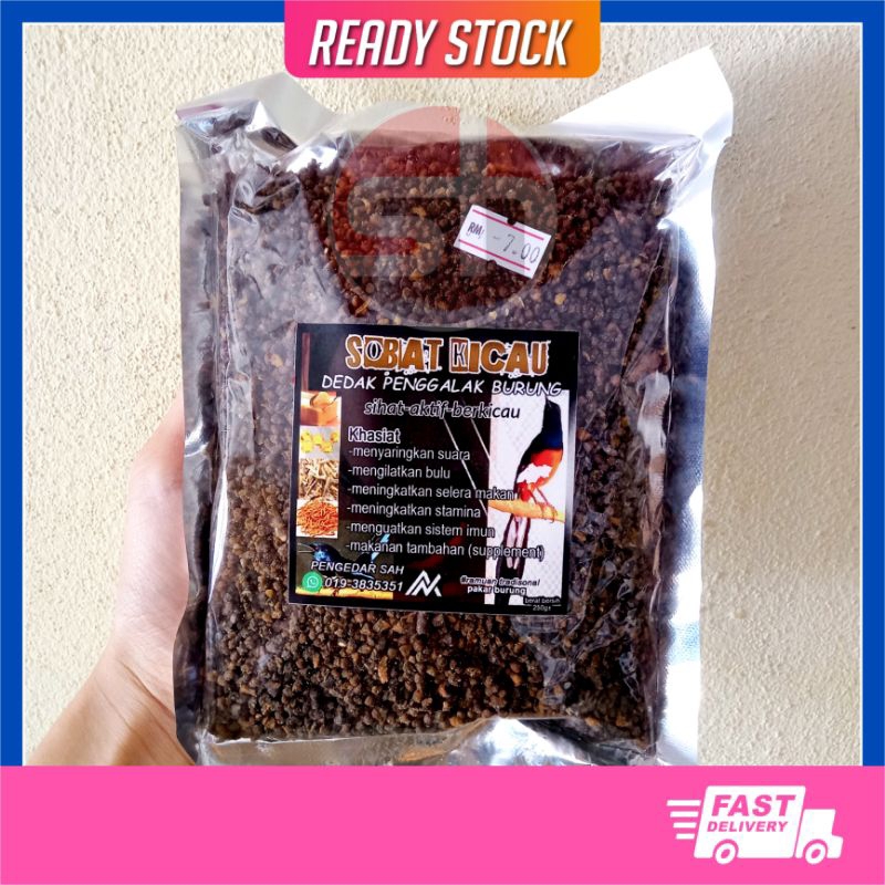 Dedak penggalak burung SOBAT KICAU 250g Sesuai untuk MB lekir burung ...