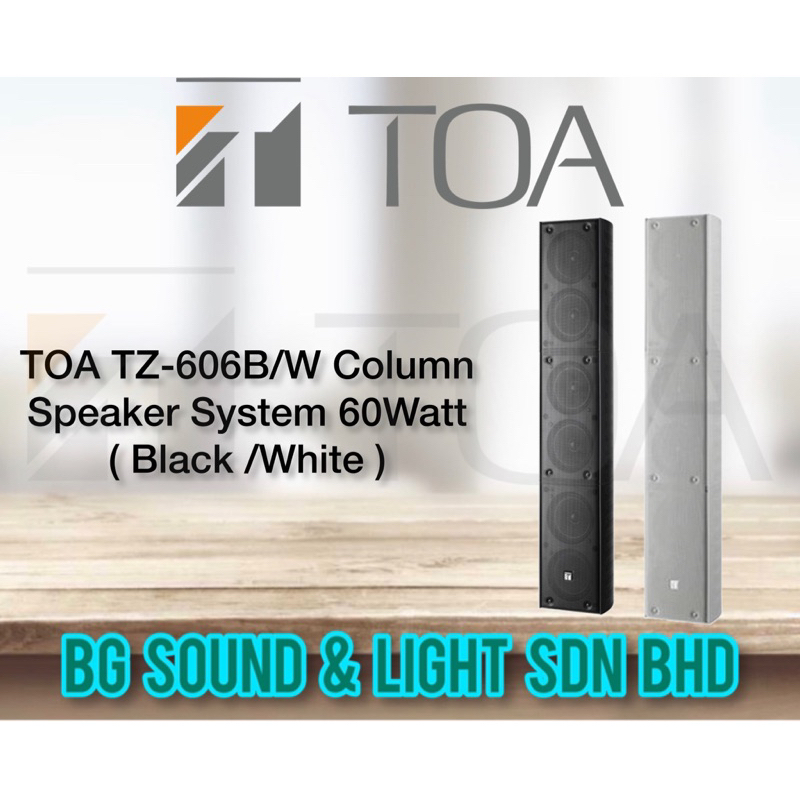 TOA TZ-606B/W Speaker Column Speaker 60Watt ( BLACK / WHITE ) | Shopee Malaysia