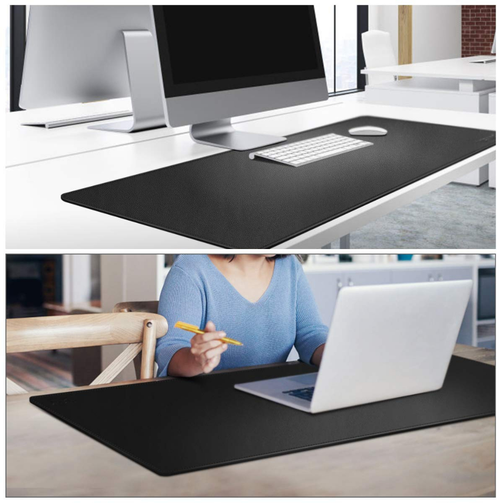 Large Synthetic PU Leather Mouse Pad Office Laptop Computer Desk Table ...