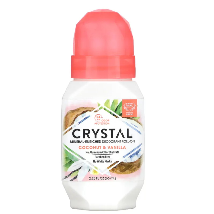 Crystal Body Deodorant Mineral-Enriched Deodorant Roll-On Coconut ...