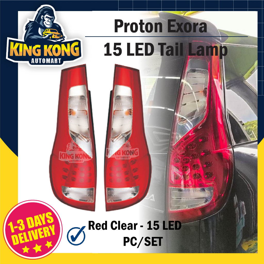 PROTON EXORA BOLD EXORA TAIL LAMP / LAMPU BELAKANG (15 LED) - RED/SMOKE ...
