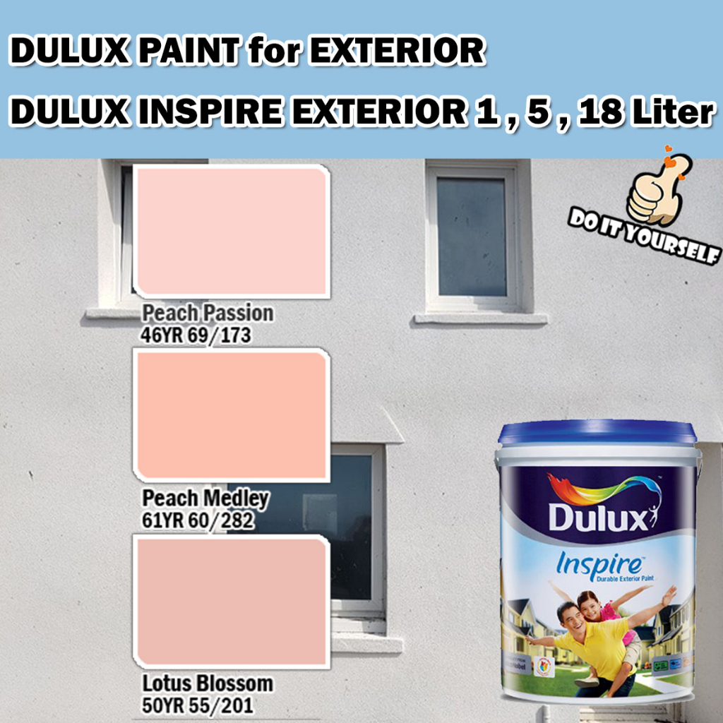 ICI DULUX INSPIRE EXTERIOR PAINT COLLECTION 5 Liter Peach Passion ...