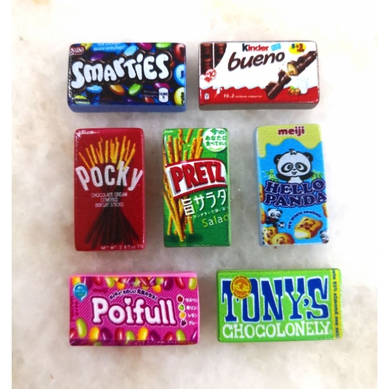 [CHOC] Miniature Fridge Magnet - Chocolates Sweets Bueno Pocky Pretz ...