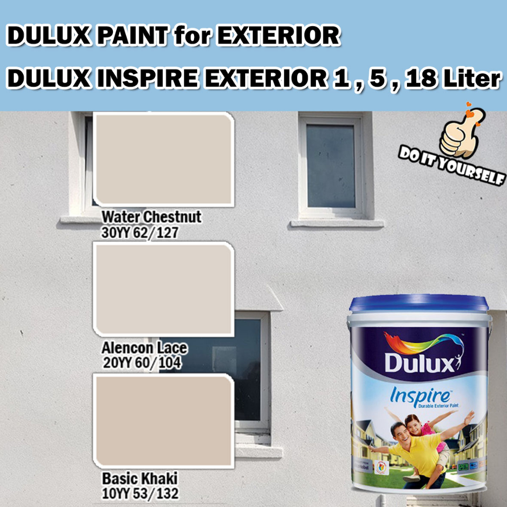 ICI DULUX INSPIRE EXTERIOR PAINT COLLECTION 18 Liter Water Chestnut ...