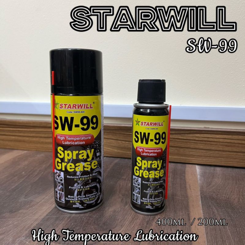 200ML / 400ML STARWILL SW-99 Spray Grease High Temperature Lubricant ...