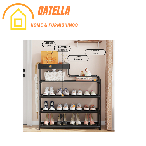 QATELLA Latest SHOE RACK OUTDOOR SHOE RACK LARGE CAPACITY MULTILAYER ...
