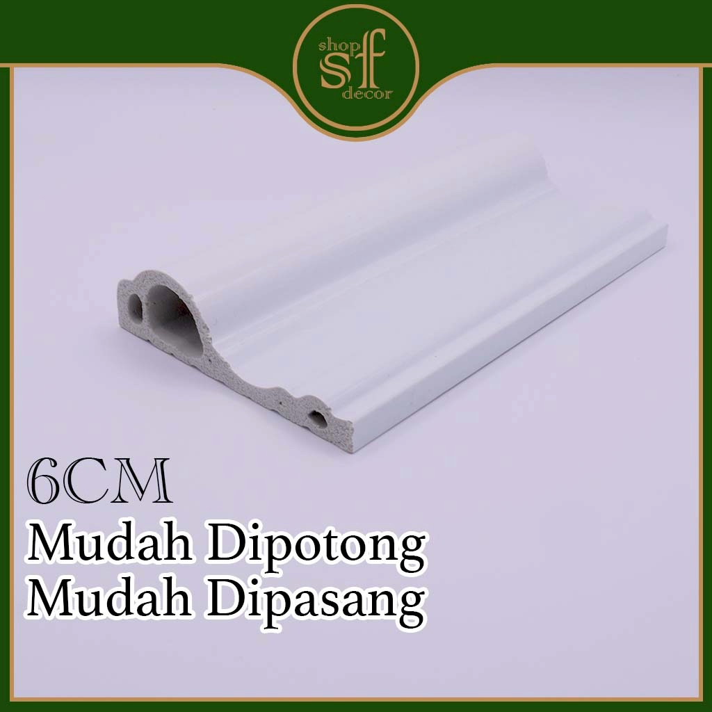 Wainscoting PVC DIY 6cm [panjang 145cm][READY STOCK] | Shopee Malaysia
