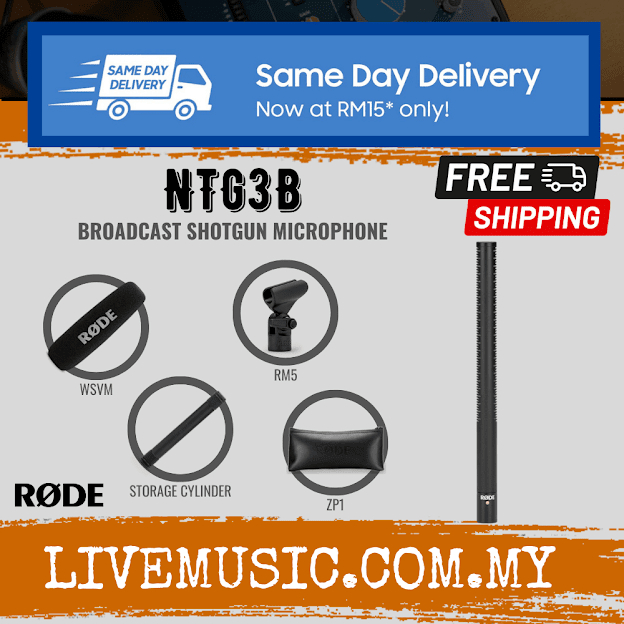 Rode NTG-3B Shotgun Condenser Microphone - Black ( NTG3B / NTG-3 / NTG3 ...