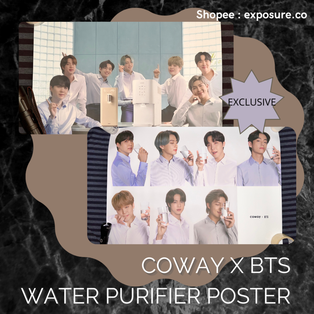 BTS X Coway Exclusive Water Purifier Poster Ready Stock, Good Condition ...