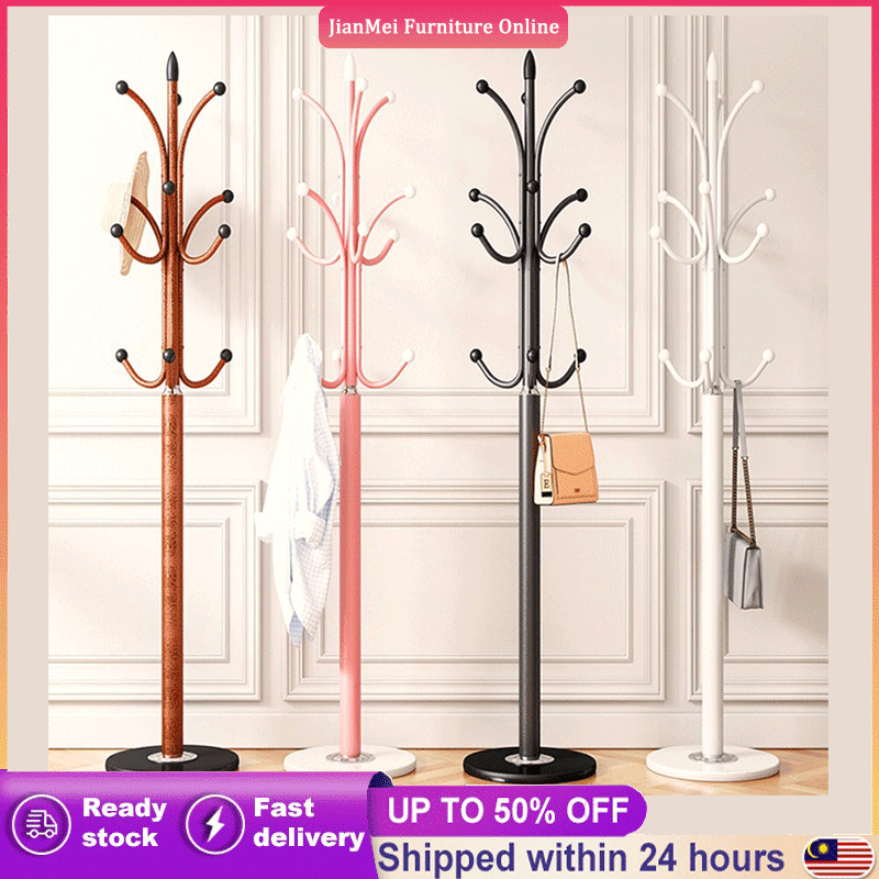 JM Eren Solid Base Metal Coat Hanger/ Hooks Hanging Pole/ Cloth Hanger ...