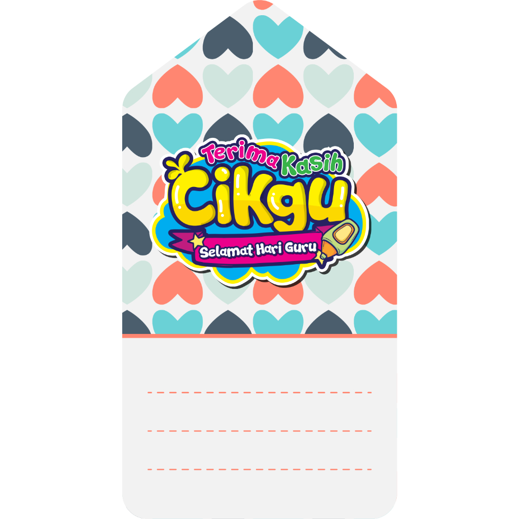 KAD TERIMA KASIH HARI GURU/TAG TQ CARD FOR TEACHERS DAY/BOOKMARK ...