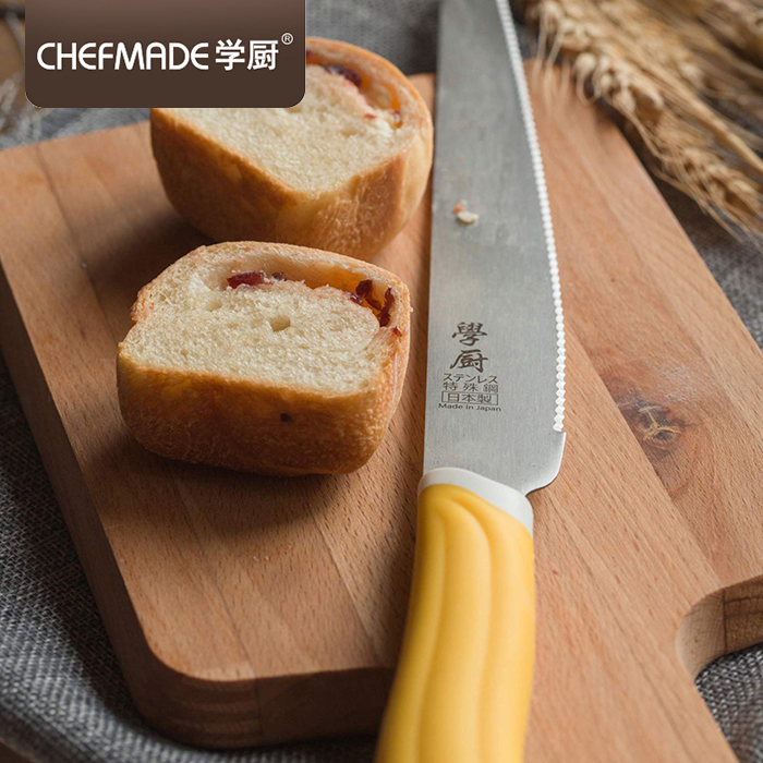 [CHEFMADE] Bread Knife Handle Serrated Knife Toast Slicing Knives Bread ...
