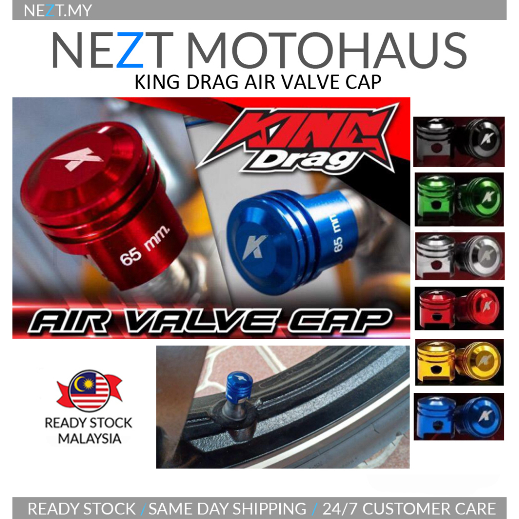 UNIVERSAL KING DRAG AIR VALVE CAP CNC ALLOY TAK KARAT Y15 Y16 RS150 RSX ...