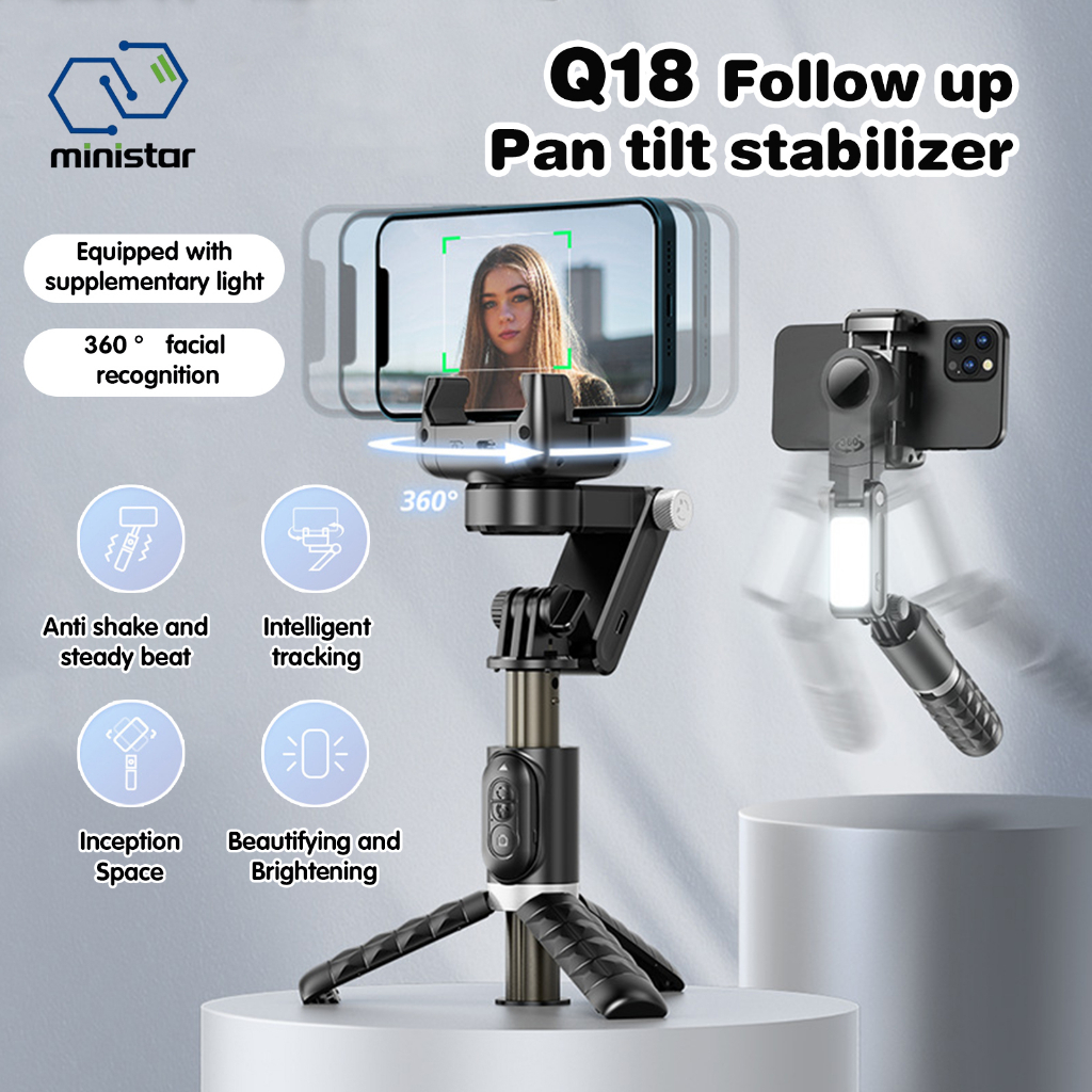 360° 4 in1 Phone Stabilizer Gimbal with Wireless Remote,Q18 gimbal stabilizer mobile phone ...