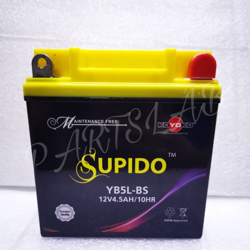 BATTERY KOYOKO SUPIDO YB5LBS BATERI KOYOKO BATERI MOTOR BATERI BERSIRIM ...