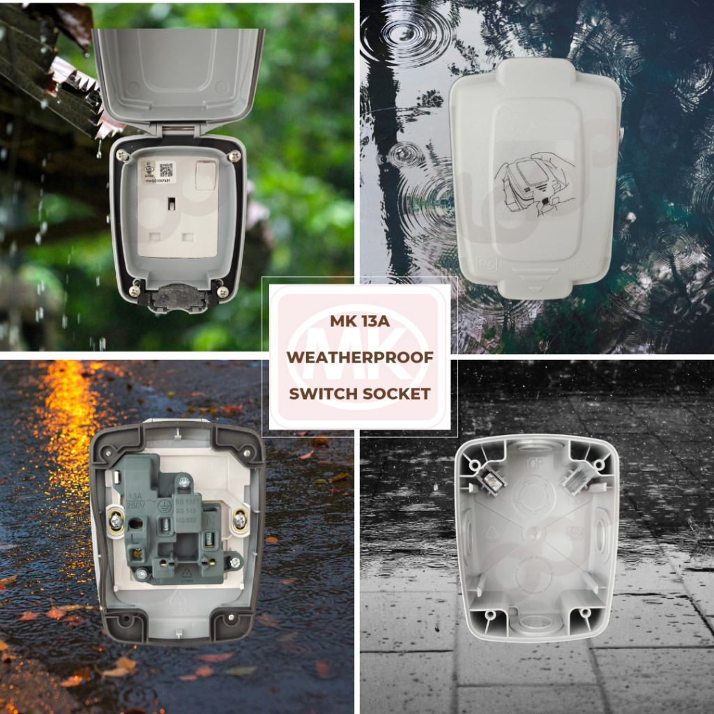 [READY STOCK] MK IP66 13A WEATHERPROOF SWITCH SOCKET 86486GRY (GREY ...