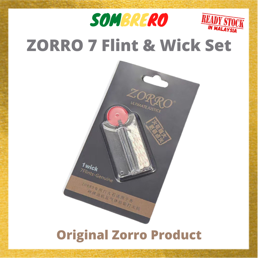 Zorro Flint & Wick Set Card Batu Api Sumbu Set Zorro Original | Shopee ...