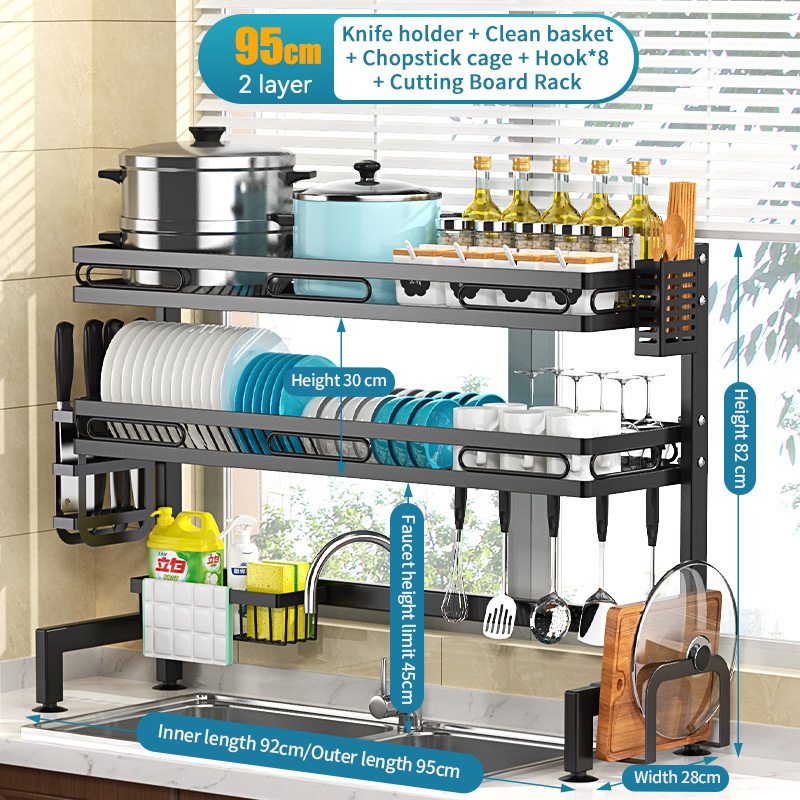 Kitchen Rack Dish Rack Rak Dapur Rak Pinggan With Cabinet Rak Sinki ...