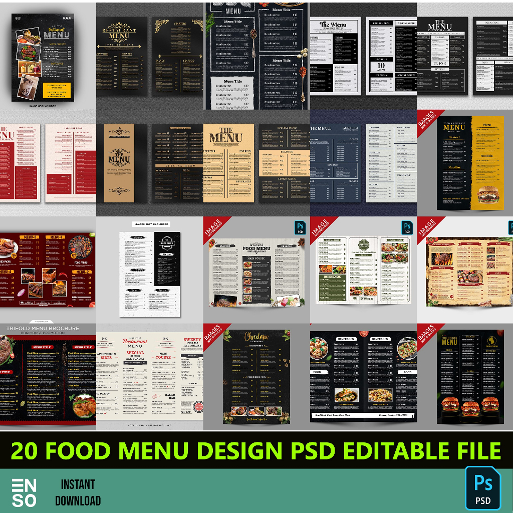 PSD Food Menu 20 Design PSD Files | High Quality Editable PSD Menu ...