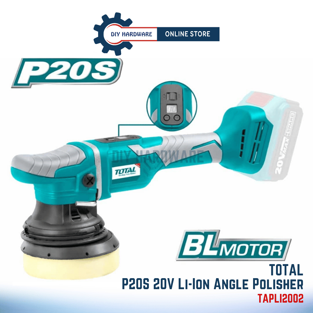 TOTAL P20S 20V Li-Ion Angle Polisher TAPLI2002 | Shopee Malaysia