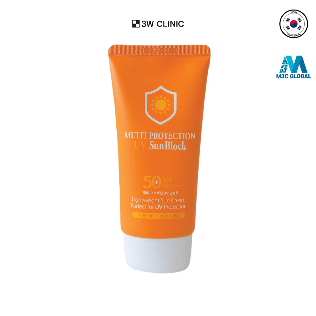 3W CLINIC Multi Protection UV Sun Block SPF 50+ PA+++ (70ml) | Shopee ...