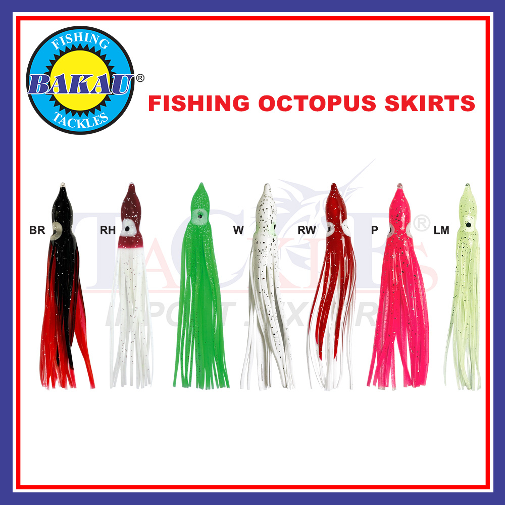 (2cm-30cm) Bakau Fishing Octopus Skirts Soft Bait Squid Jig Artificial ...