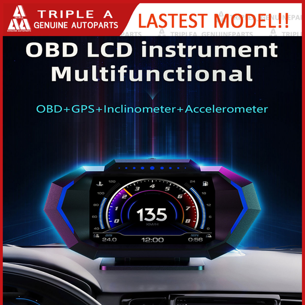 Model baru ! OBD2 OBD METER RPM WATER SUHU TURBO BOOST CAR GAUGE ...