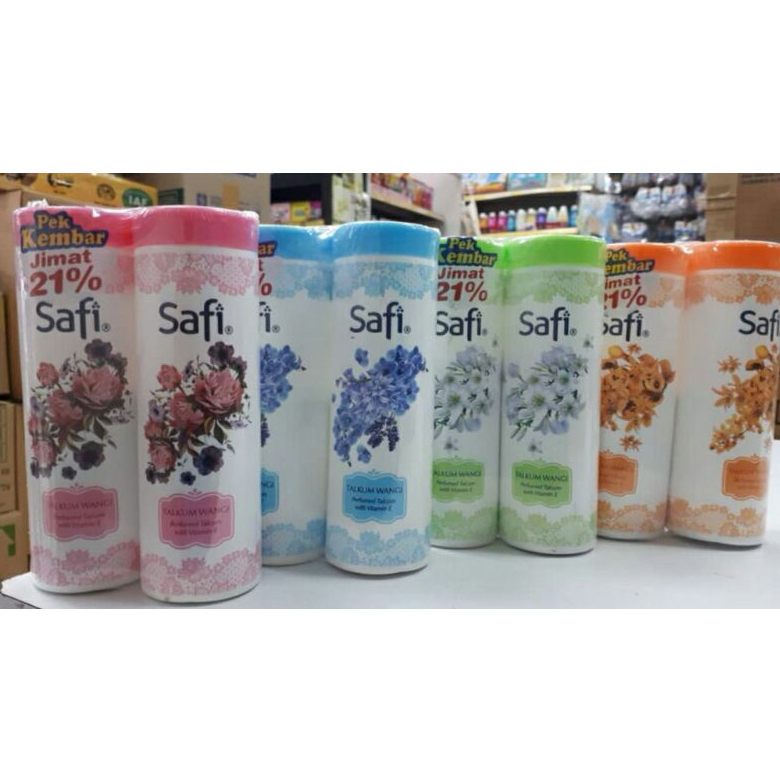 SAFI POWDER TALKUM WANGI 90 G / BEDAK SAFI ( TWIN PACK) (2PCS) READY ...