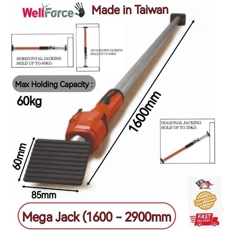 [Made In Taiwan] Wellforce Mega Jack Heavy Duty Extended Support For ...