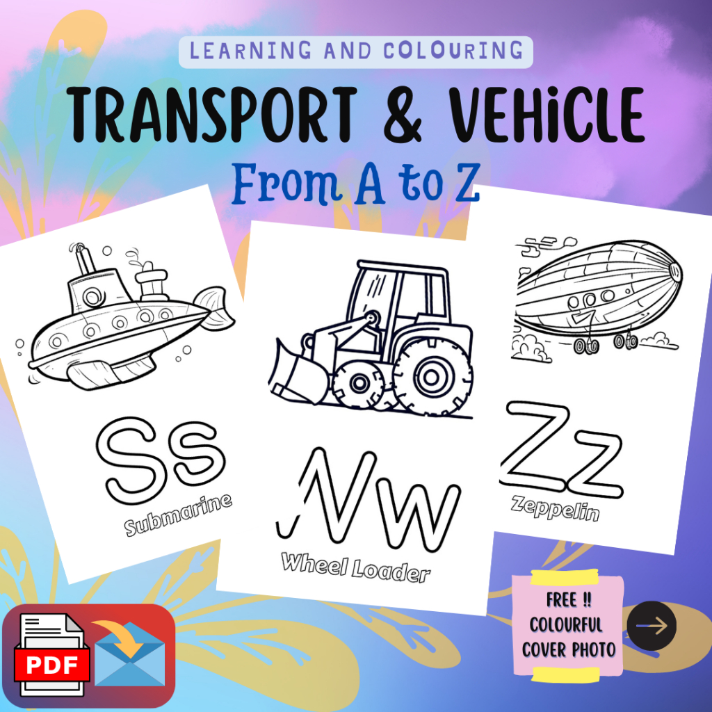 My First Learn & Coloring Book (Transportation&Vehicle) | Shopee Malaysia