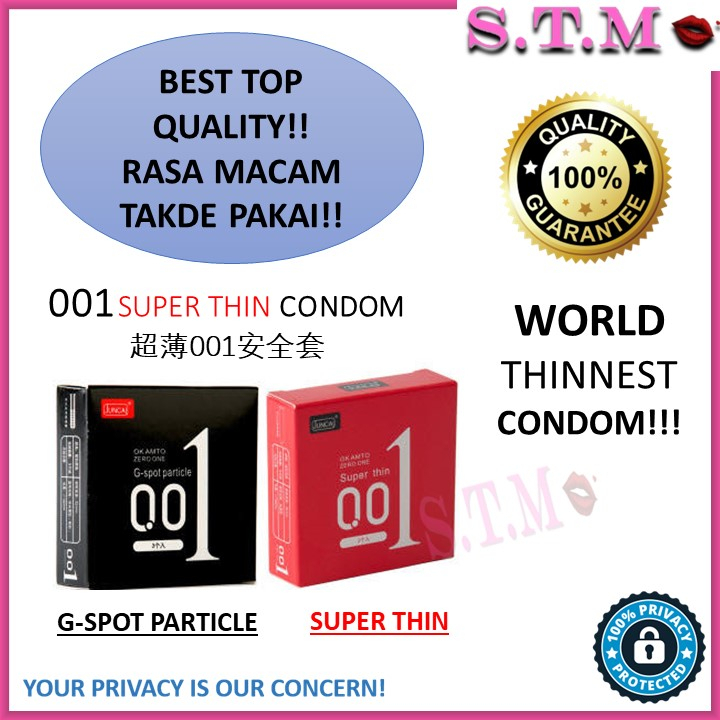 🔥READY STOCK🔥 001 Super Thin Condom 001超薄安全套 狼牙套 spike condom 3PCS EXTREME THIN THINNEST CONDOM ...