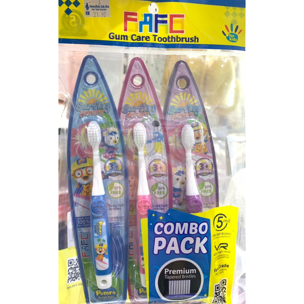 FAFC Pororo Figurine Kids Toothbrush (Combo Pack) | Shopee Malaysia