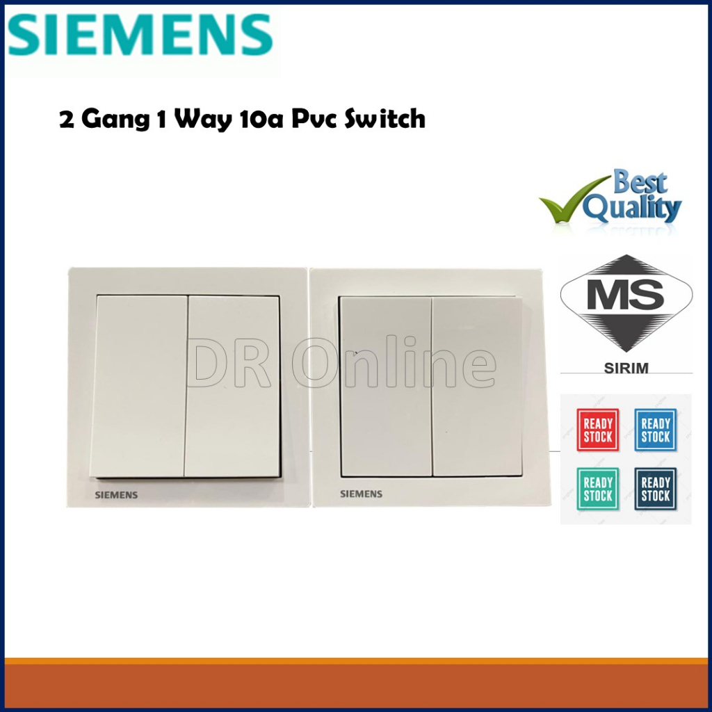 SIEMENS PVC SWITCHES 13A SWITCH 1GANG,2GANG,3GANG,4GANG,20A HEATER ...