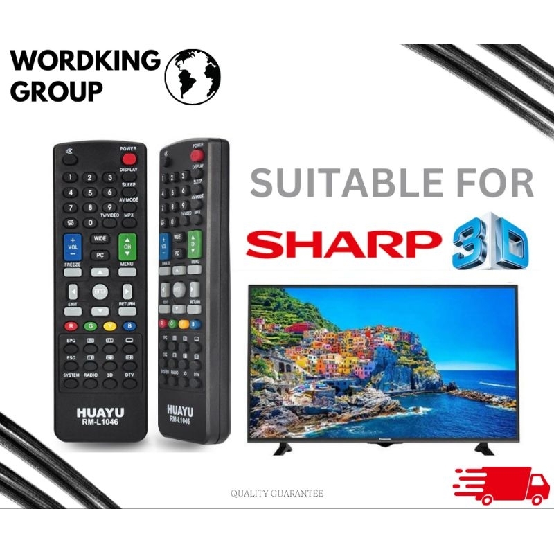 HUAYY LCD / LED TV SHARP REMOTE CONTROL REPLACEMENT ( RM-L1046) | Shopee Malaysia