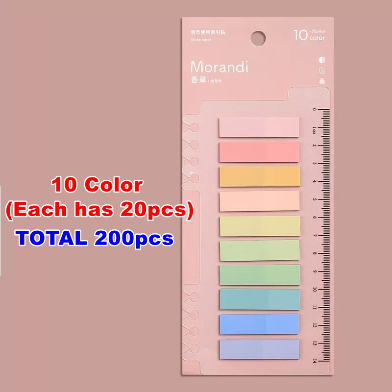 200pcs Retro Morandi Sticky Note Vintage Colorful Memo Pad Label ...