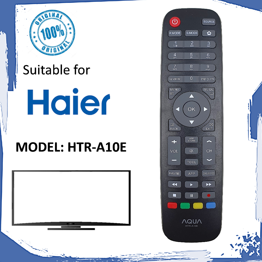 ORIGINAL HAIER TV Remote Control MODEL: HTR-A10E | Shopee Malaysia