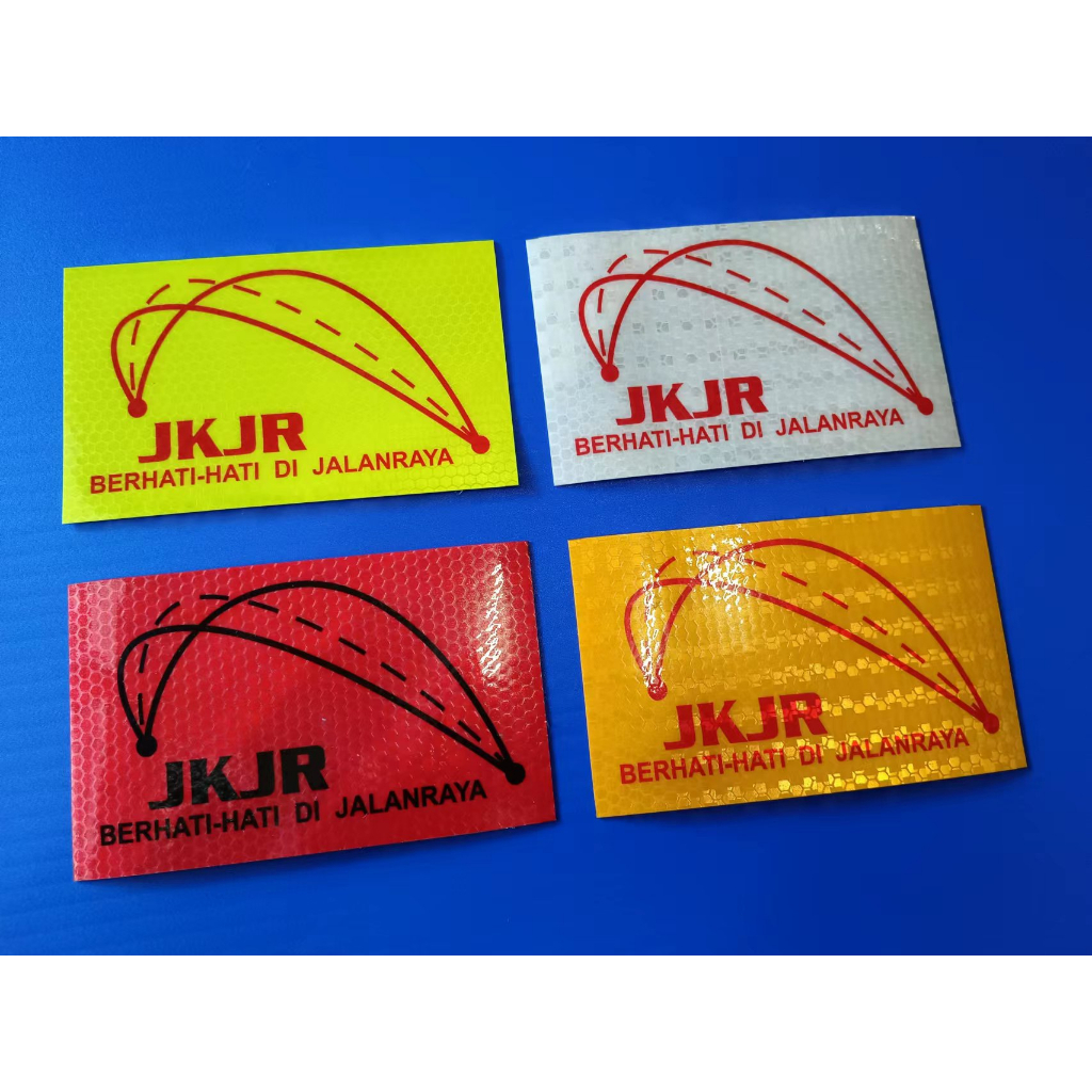 Sticker Pantul Cahaya Sticker JKJR Berhati-hati Di Jalanraya Size Besar ...