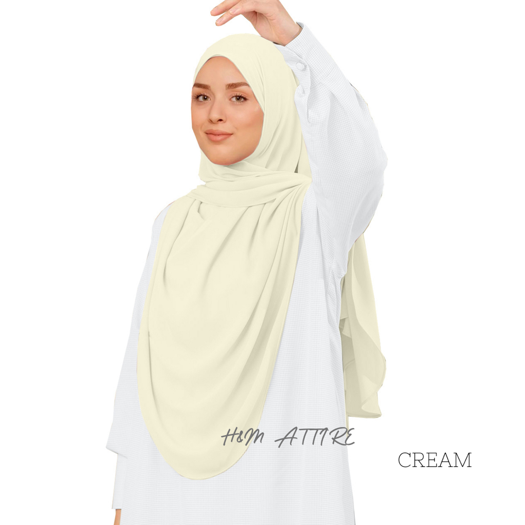 SHAWL KEKNIS CURVE END🔥💯 HEAVY CHIFFON | Shopee Malaysia