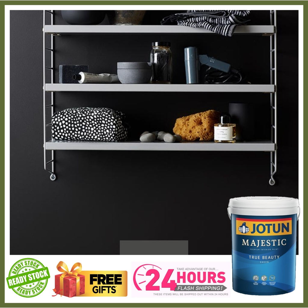 JOTUN 1L 9938 BLACKENED BLACK Majestic True Beauty Sheen /Cat Dalam ...