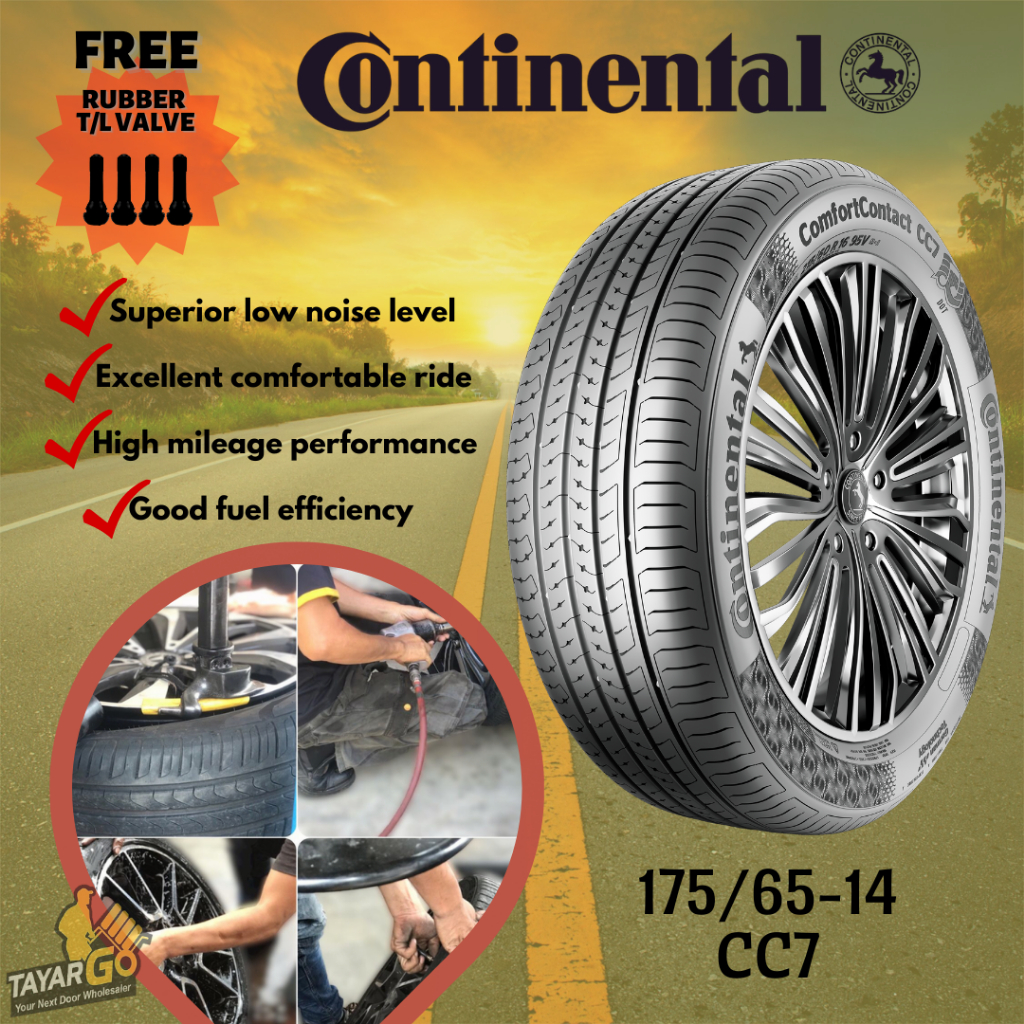 TAYARGO New Tyre 175 65 14 Continental Cc7 Continental Tayar Kereta ...