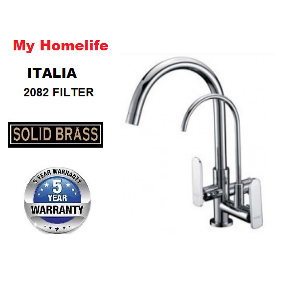ITALIA 2082 Pillar Kitchen Sink Tap C/W Filter Tap Faucet (NON ...