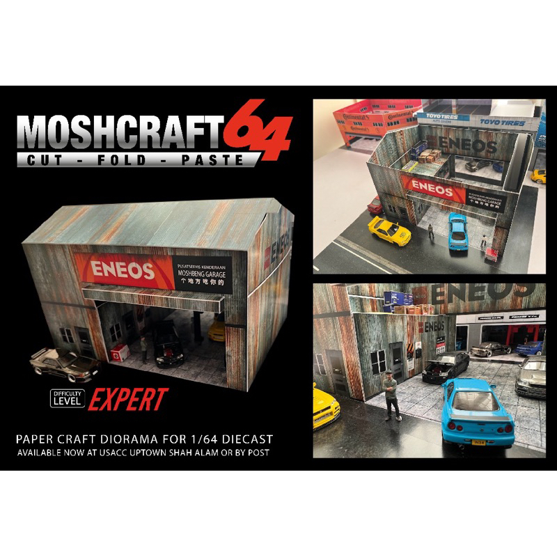 Moshcraft64 Eneos Auto Garage Papercraft Diorama | Shopee Malaysia