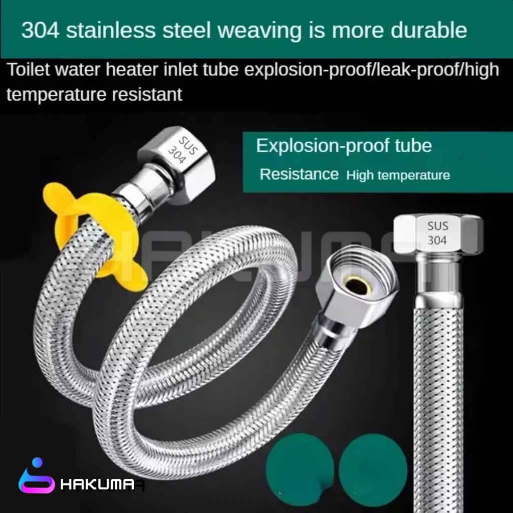 HAKUMA [Free Shipping] SUS 304 Hose Pipe High Pressure Flexible Inlet ...