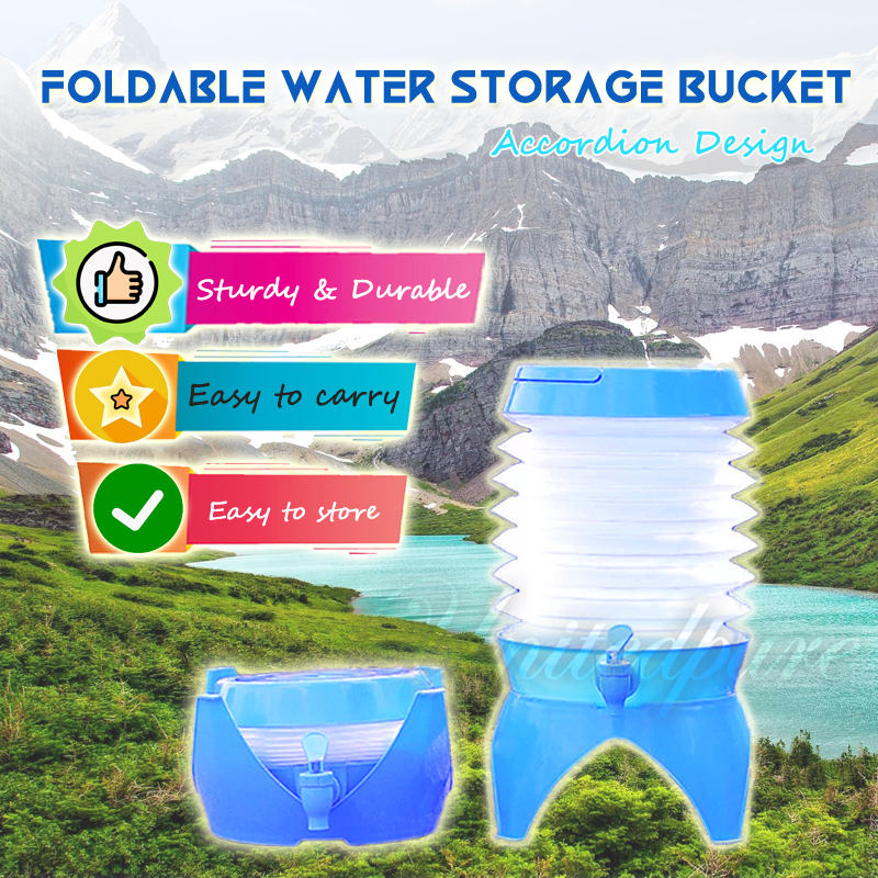 Foldable Water Bucket, Drink Dispenser, Juice Beverage Dispenser with ...