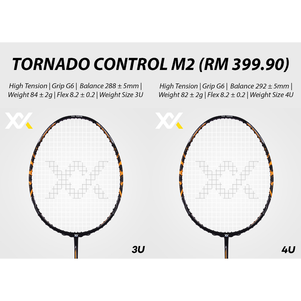 MAXX Badminton Racket - Tornado Control M2 (FREE String + Grip + Racket ...